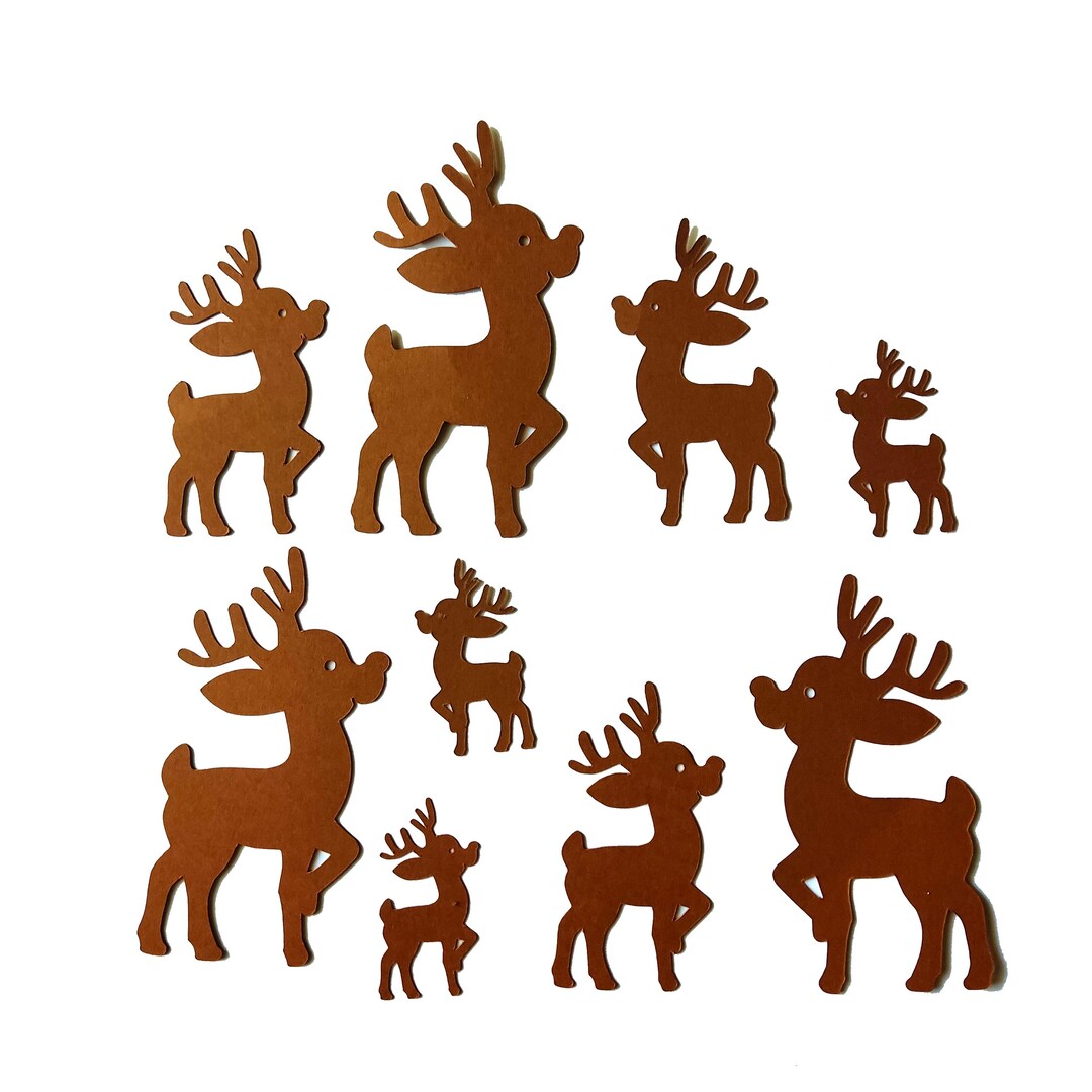 Reindeer Die-cut Christmas Cardstock Reindeer Craft Projects Cardstock ...