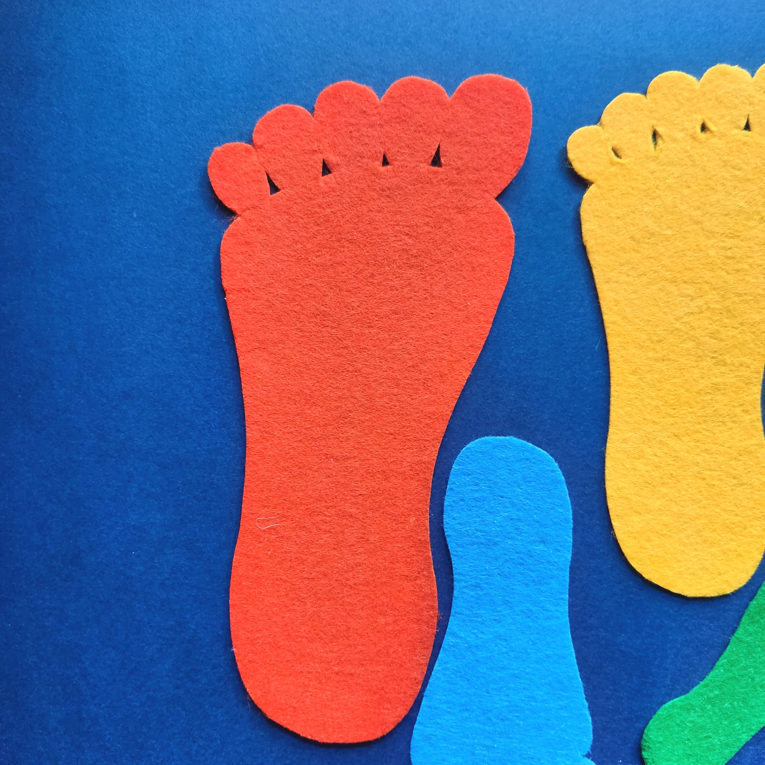 Felt Feet Die-cut Felt Craft Supplies Hand Sewing Craft Projects Felt ...