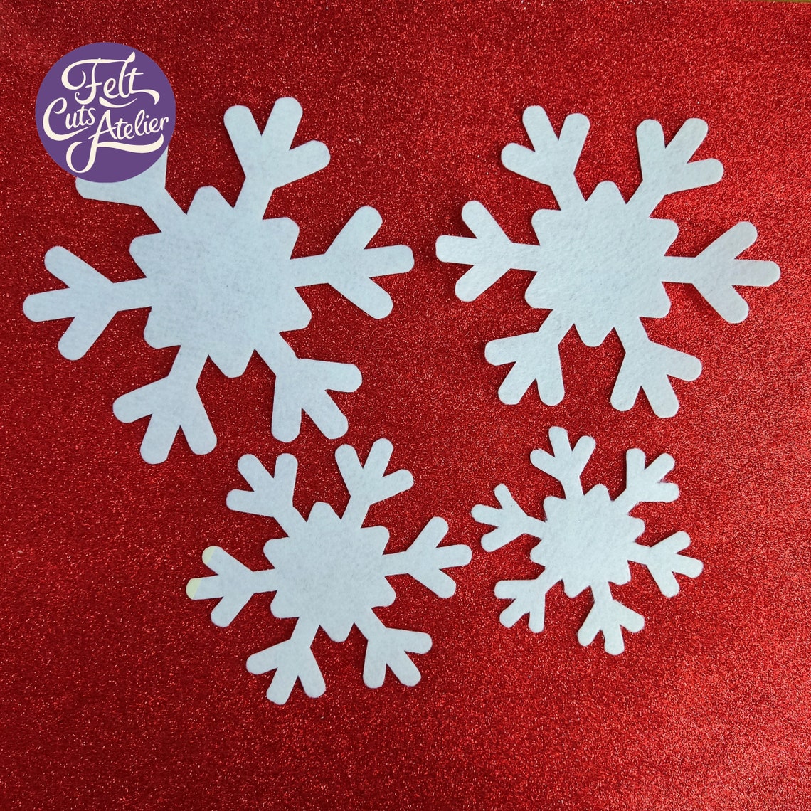Felt Snowflake Die Cut, Large Size, Felt Craft Supplies, Snowflake for ...