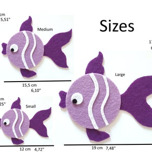 Felt Fish Die Cut Creative Play Children Story Quiet Play Game Room ...