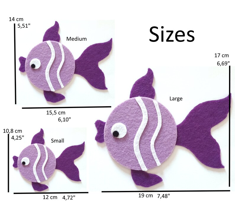 Felt Fish Die Cut Creative Play Children Story Quiet Play Game Room ...