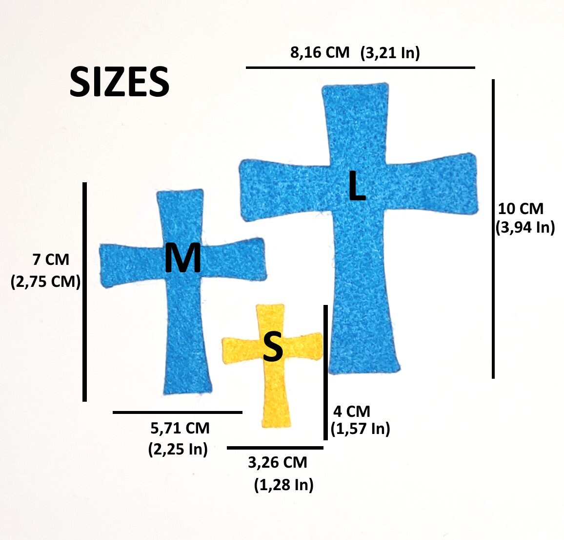 Die Cut Felt Cross Felt Craft Supplies Cross Sewing Craft Projects Felt ...