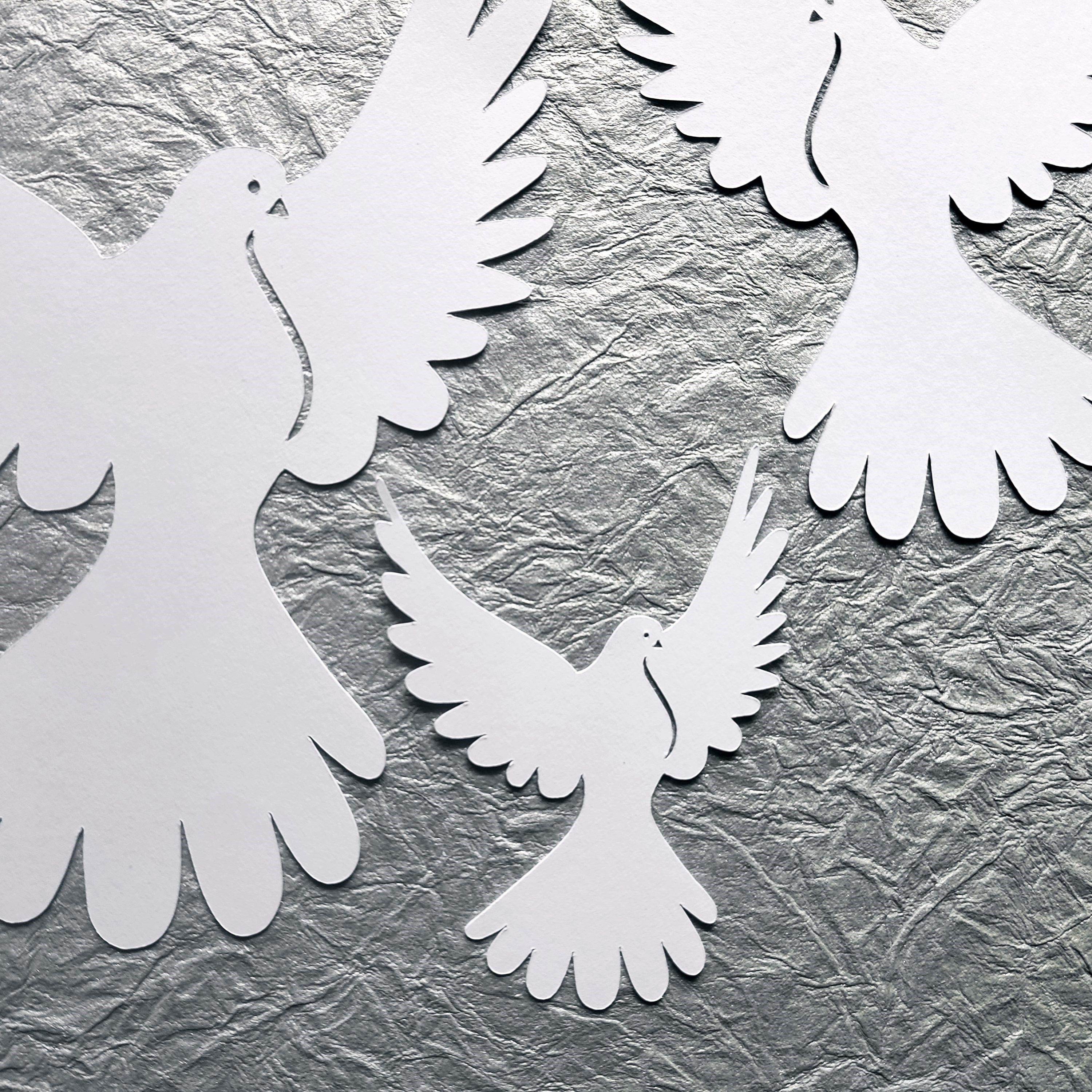Cardstock Dove Die Cut White Pigeon Paper Crafts Peace Dove Ornament ...