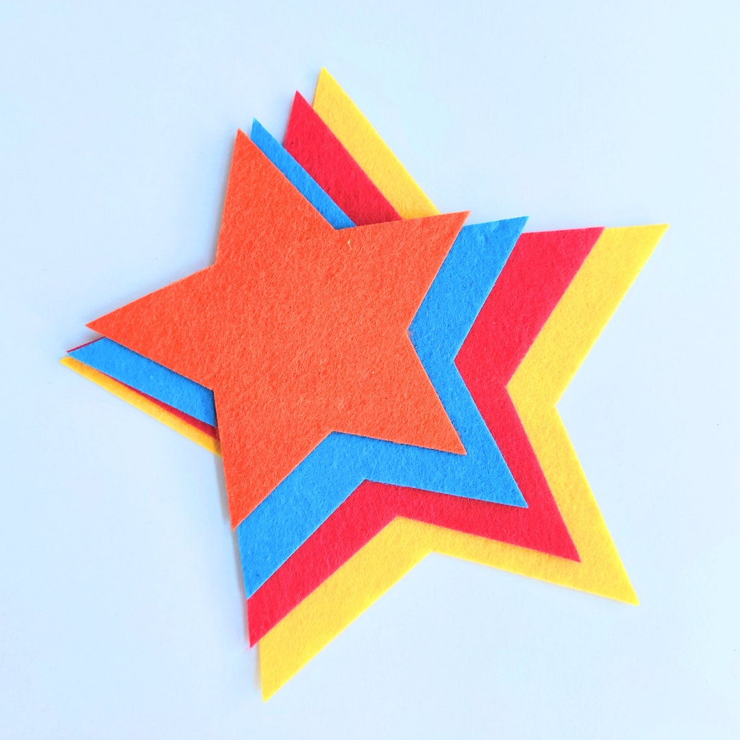 Felt Stars Die Cut Craft Supplies Large Stars for Sewing Craft Projects ...