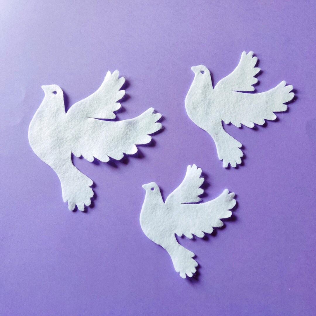 Wool Felt Dove Die Cut Dove Pigeon Sewing Craft Projects Peace Dove ...
