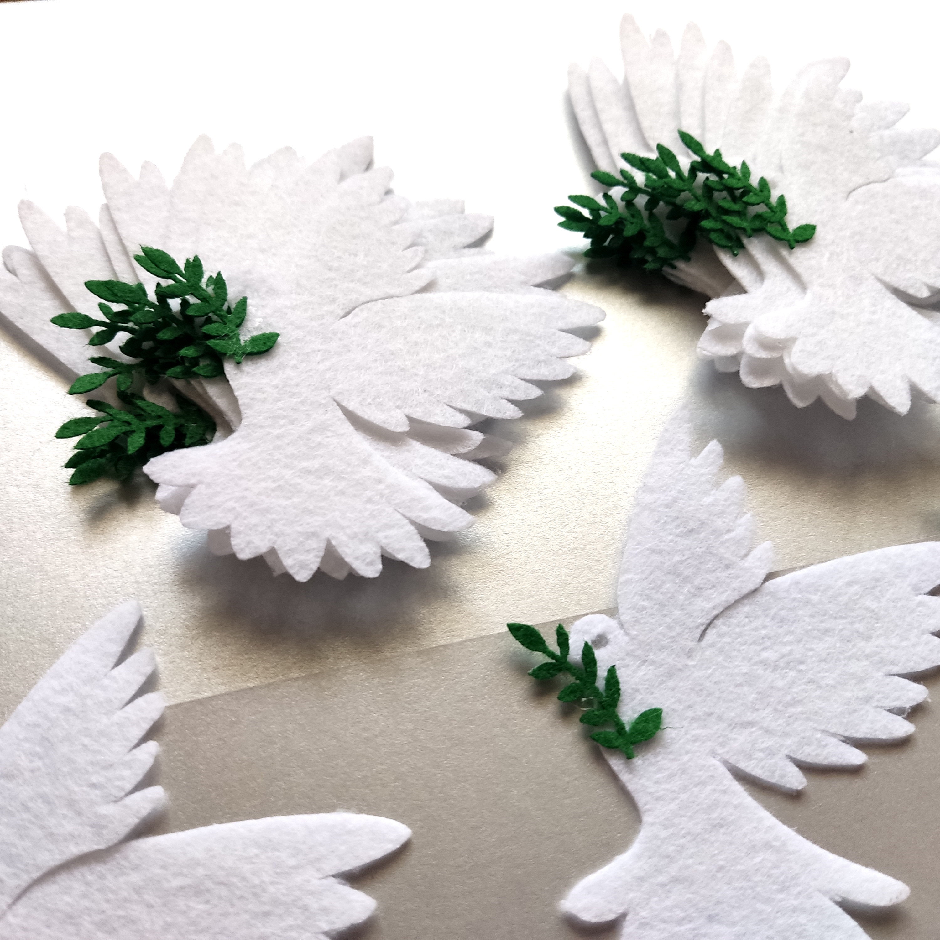 Die Cut Felt Dove Pigeon Sewing Craft Projects Peace Dove Ornament Felt ...