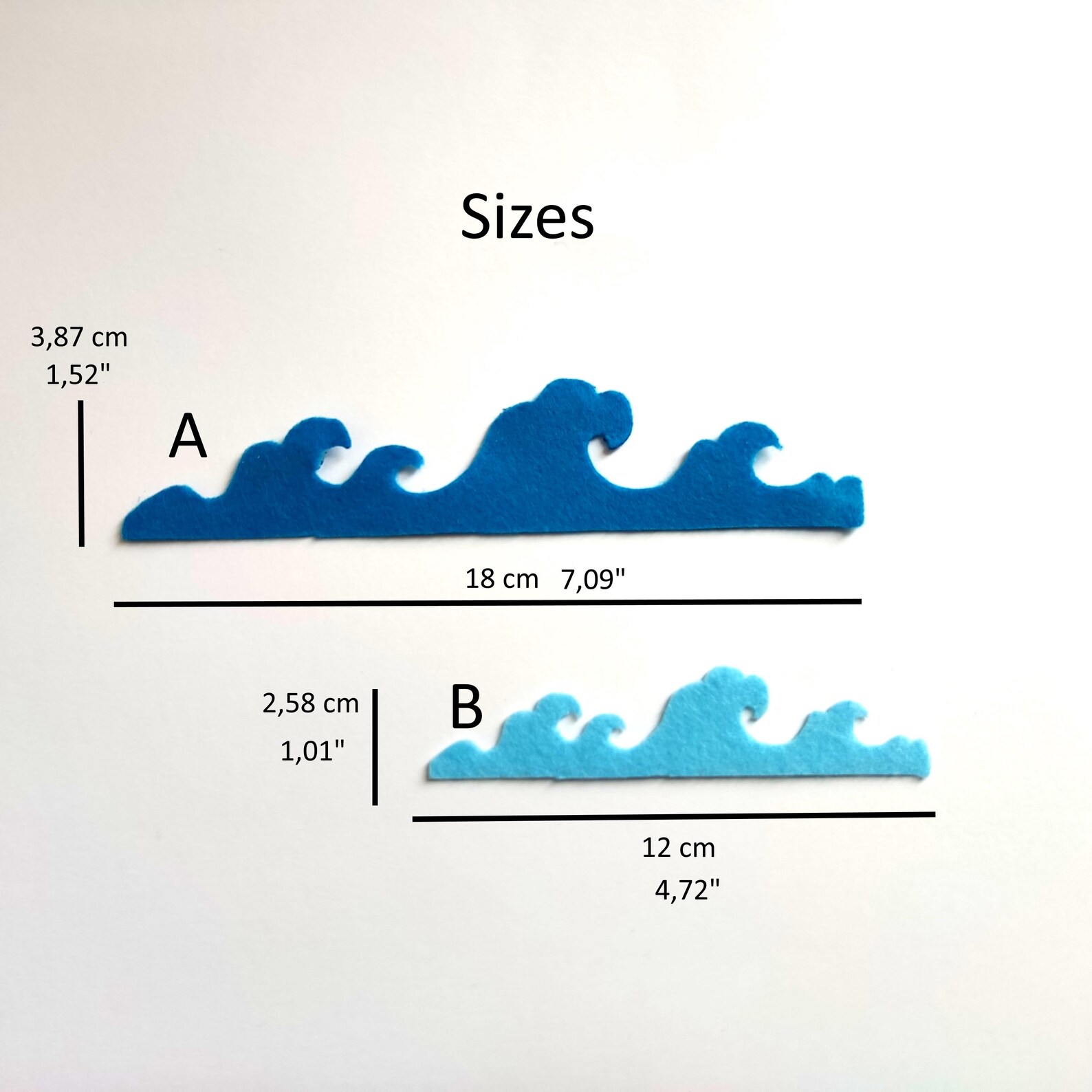 Felt Ocean Waves Felt Sea Wave Cutouts DIY Felt Ocean Decor Felt Ocean ...