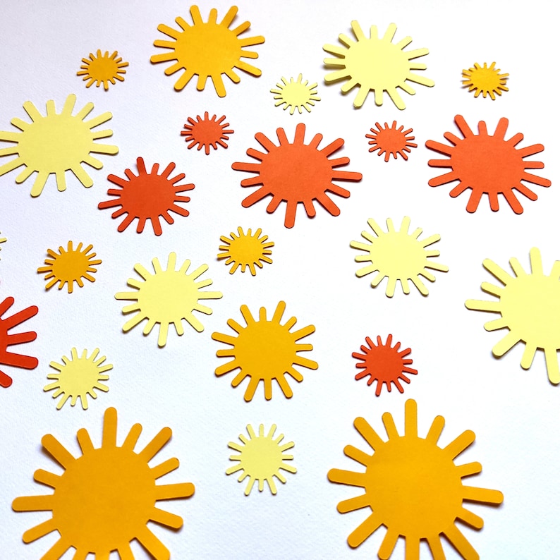 Cardstock Sunshine Die Cut Sunshine Papercraft Embellishments ...