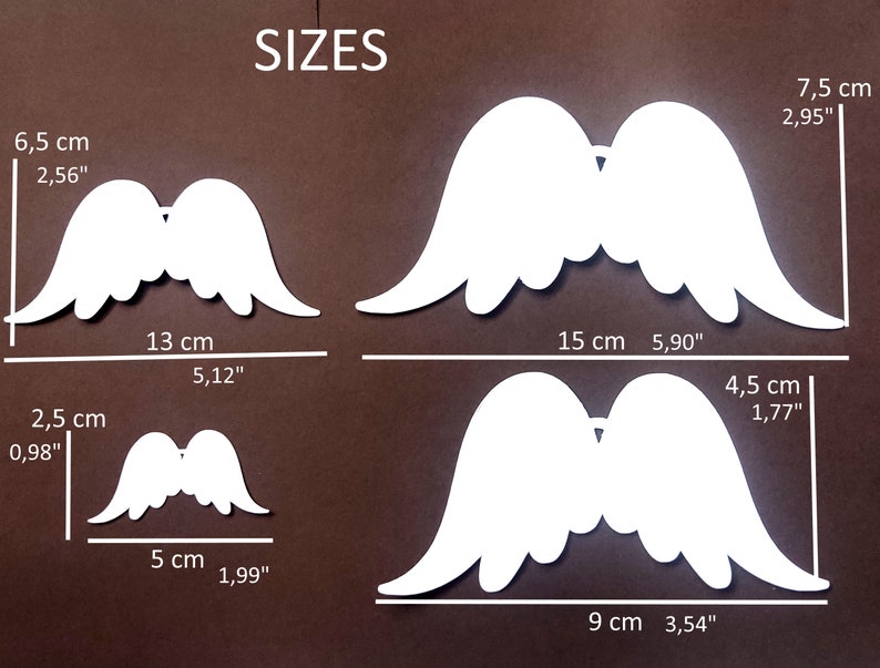 Angel Wings Cardboard Cutout With Hole Craft Supplies Wings Tag ...