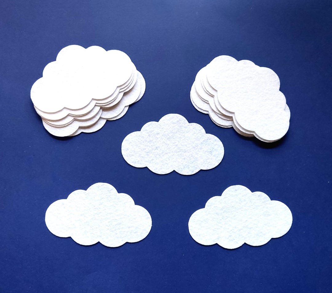 Felt Cloud Die Cut Felt Craft Supplies Clouds for Sewing Craft Projects ...