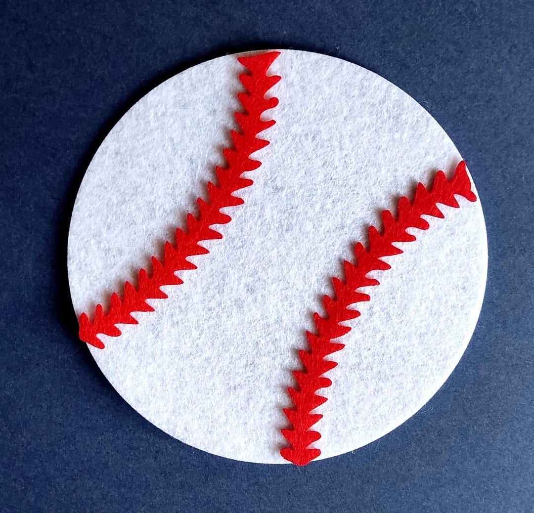 Felt Baseball Cutout, Baseball Die Cut Patch, Sports Cutouts Appliques ...