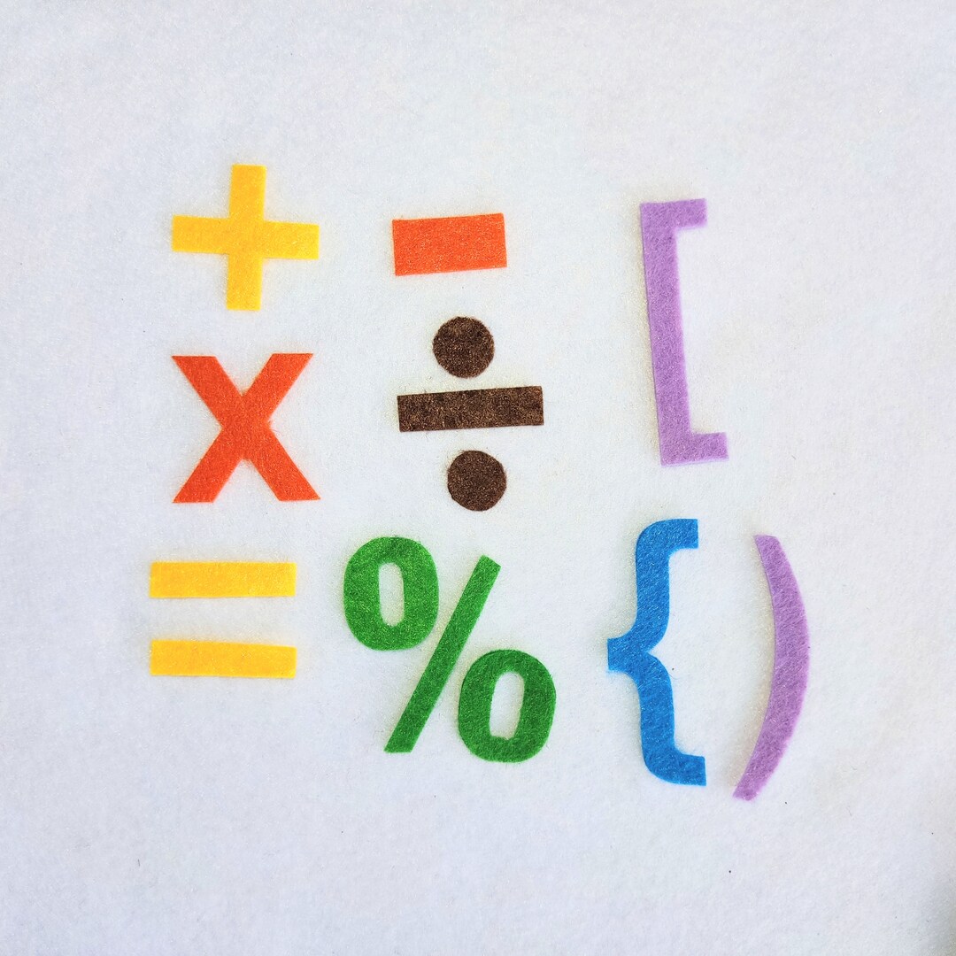 Felt Math Symbols for Sewing Craft Projects Die Cut Craft Supplies Felt ...