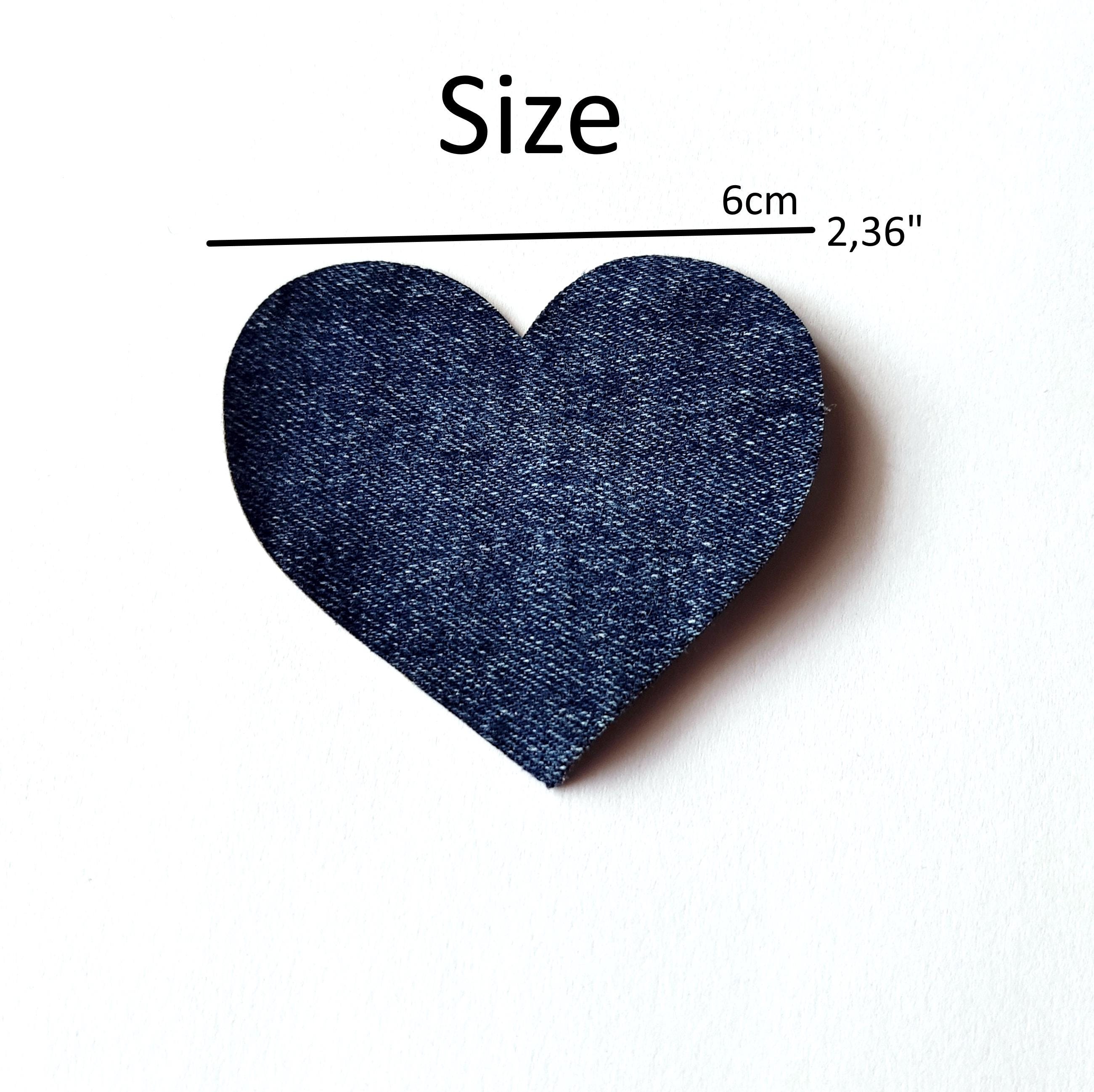 Denim Hearts Cutouts to Sew Appliques for DIY Crafts Denim Hearts Patch ...
