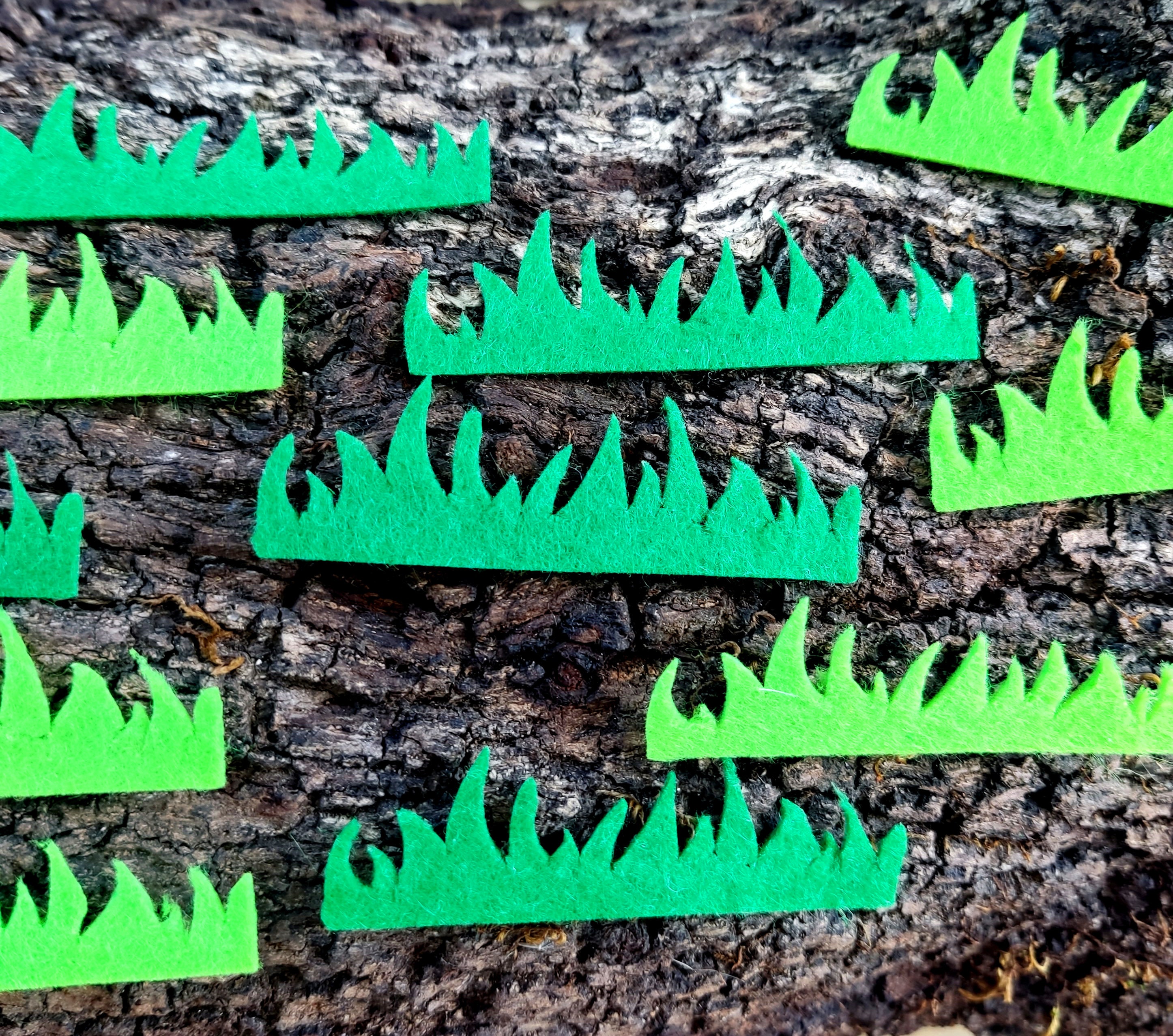 Felt Grass Cutouts Green Felt Grass Craft Grass Die Cut Felt Grass ...