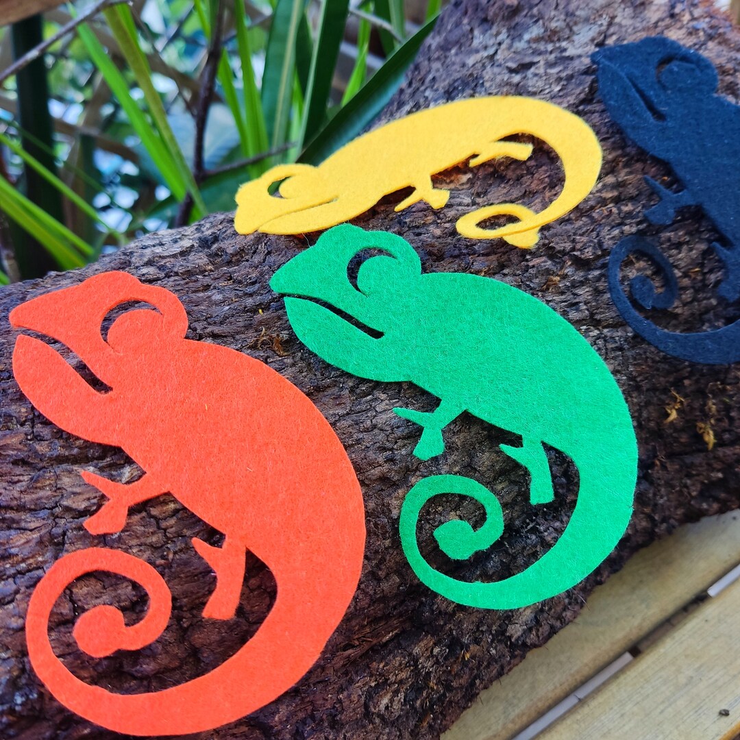 Felt Chameleon Die-cut Craft Supplies Chameleon Sewing Craft Projects ...