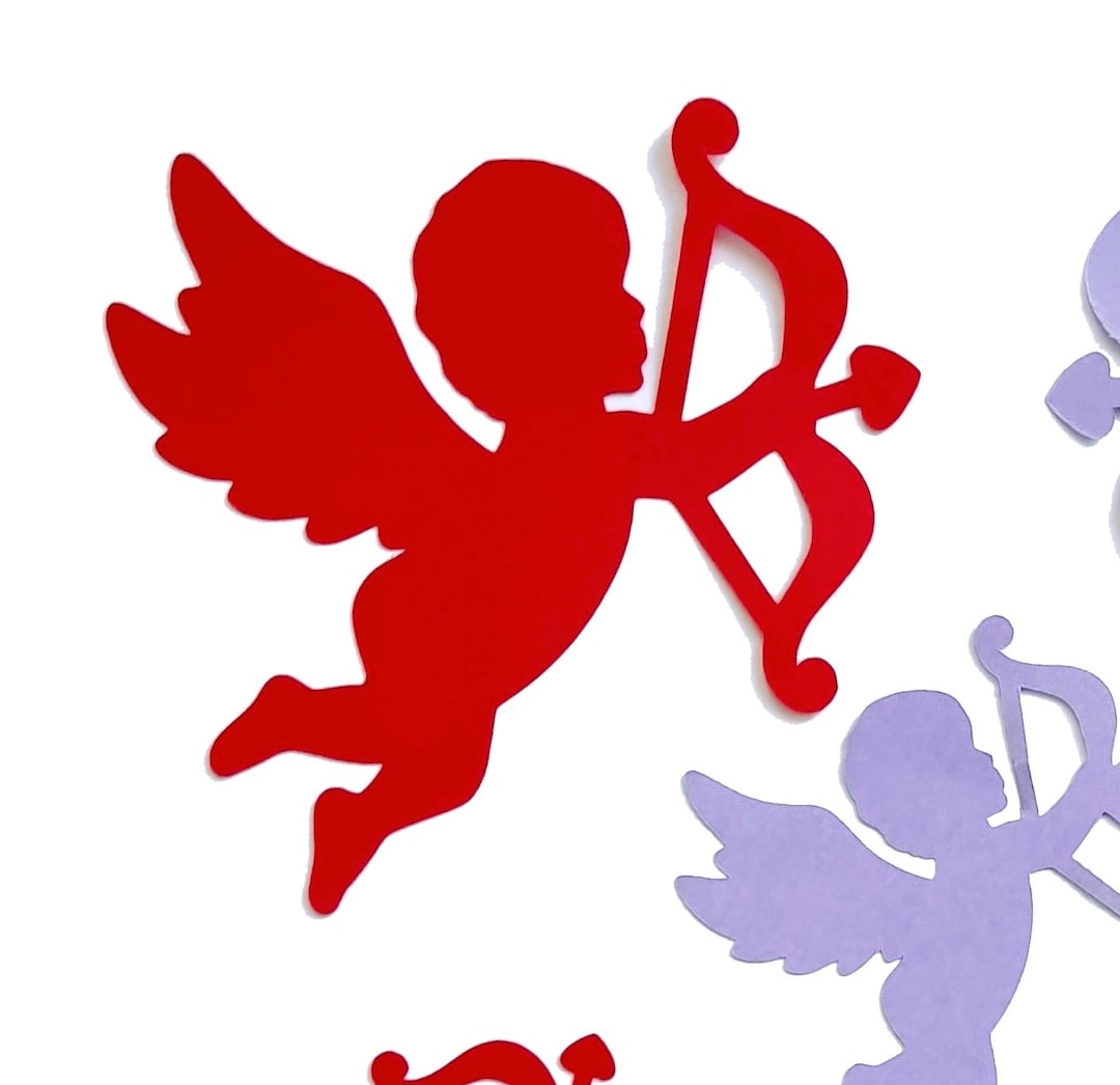 Cupid Cutouts Paper Cupid Shapes Valentines Die Cuts Valentines Day ...