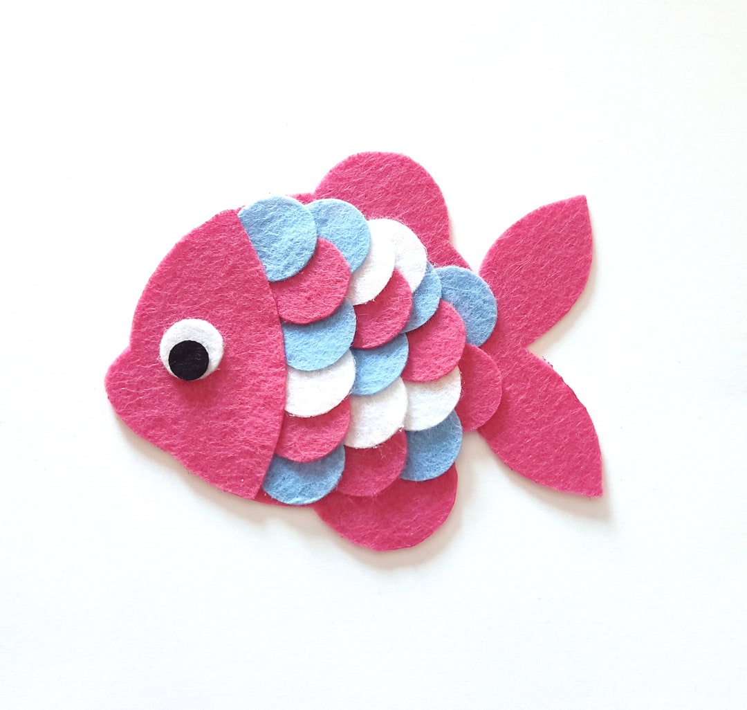 Felt Fish Die Cut Beach House Decor Story Quiet Play Game Pretend Play ...