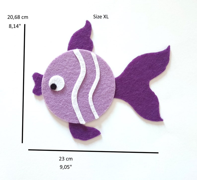 Felt Fish Die Cut Creative Play Children Story Quiet Play Game Room ...