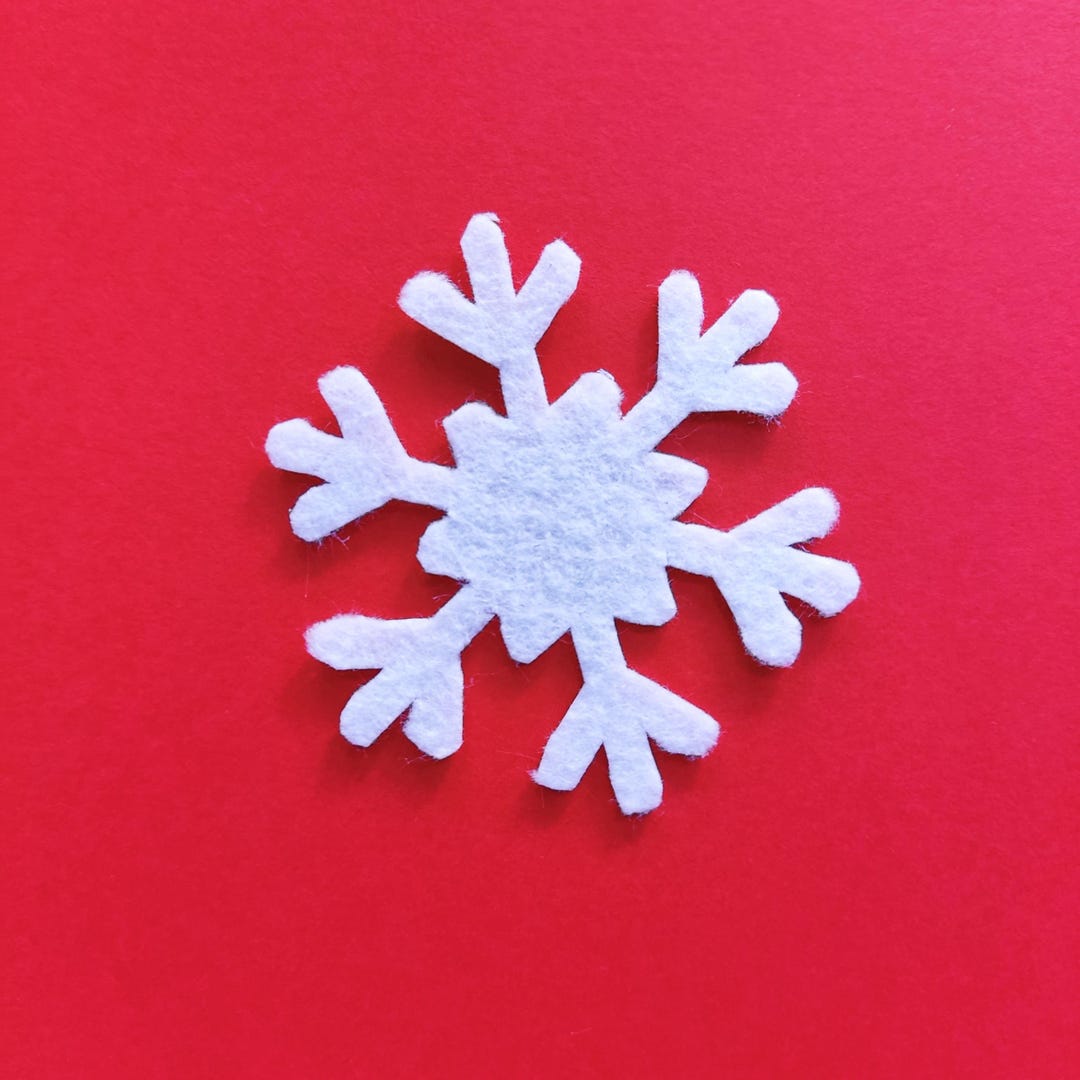 Felt Snowflake Die Cut, Large Size, Felt Craft Supplies, Snowflake for ...