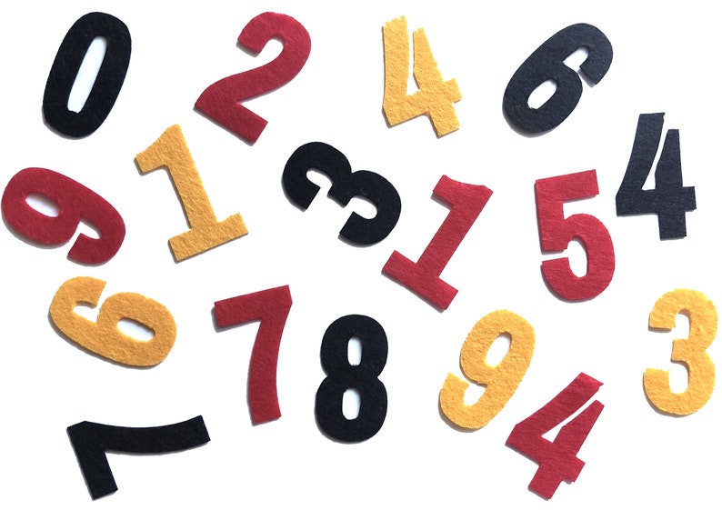 Felt Numbers 14 Cm/5,51" Numbers for Sewing Craft Projects Die Cut ...