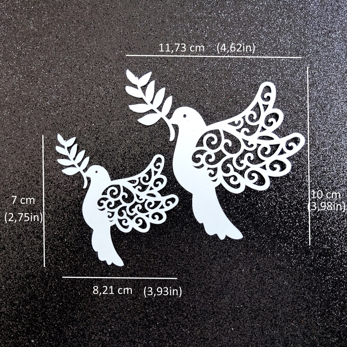 Peace Dove Cardboard Dove Die Cuts Golden Dove Table Decor Party Dove ...