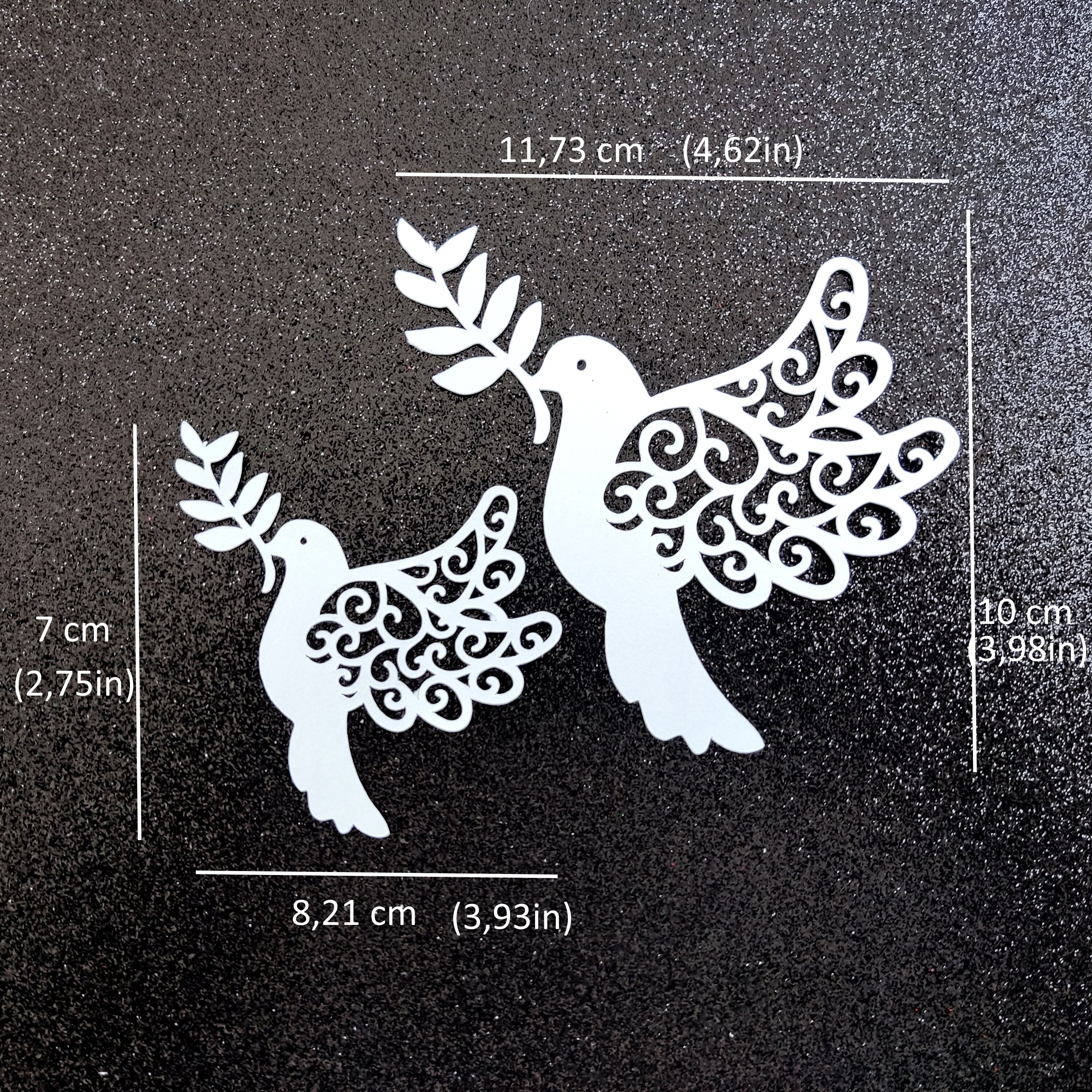 Peace Dove Cardboard Dove Die Cuts Golden Dove Table Decor Party Dove ...