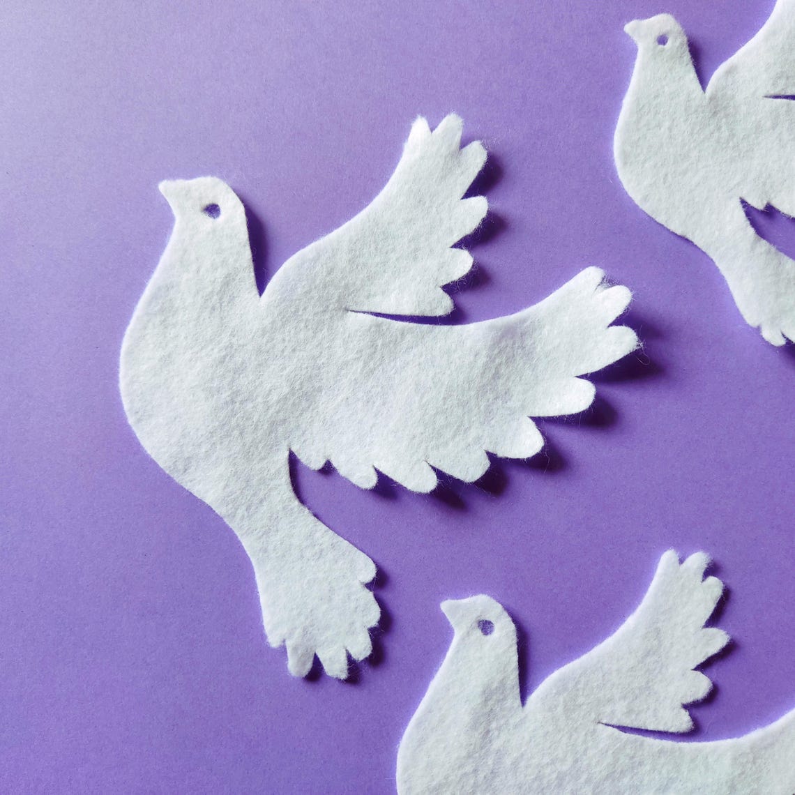 Wool Felt Dove Die Cut Dove Pigeon Sewing Craft Projects Peace Dove ...