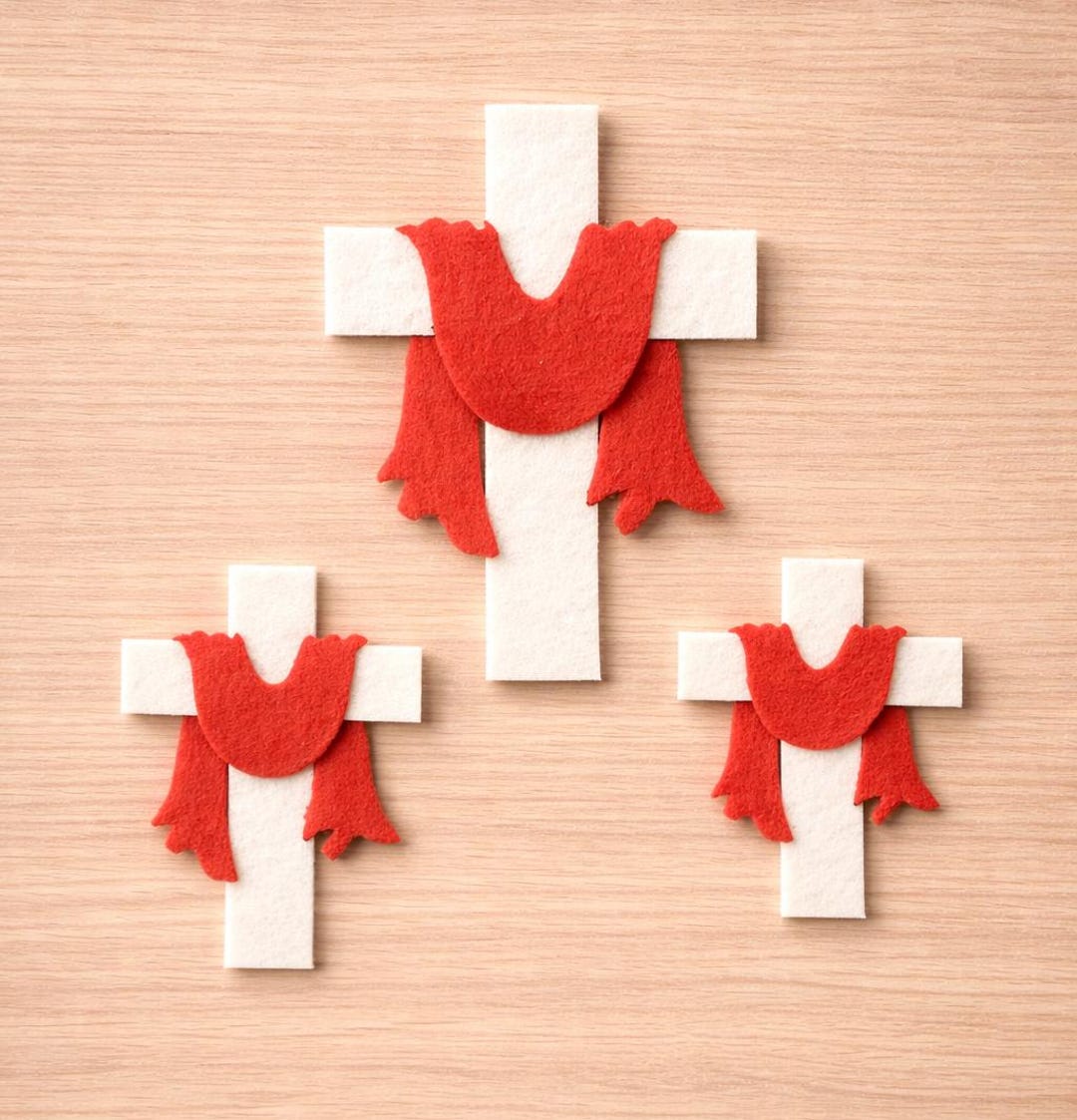 Felt Easter Cross With Jesus Mantle - Religious Decor - Etsy Australia