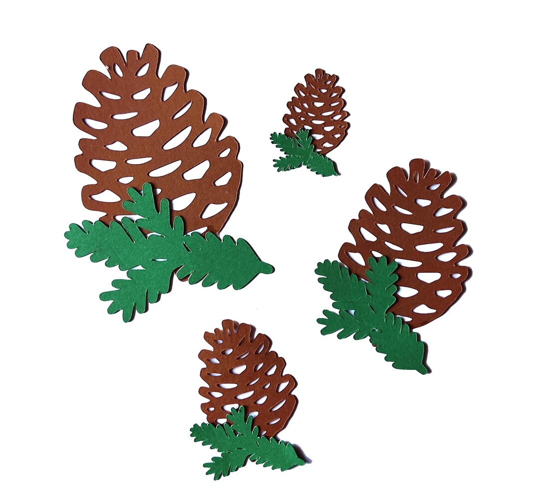 Pine Cone Die Cuts Cardstock Pine Cones Christmas Tree Ornaments Paper ...
