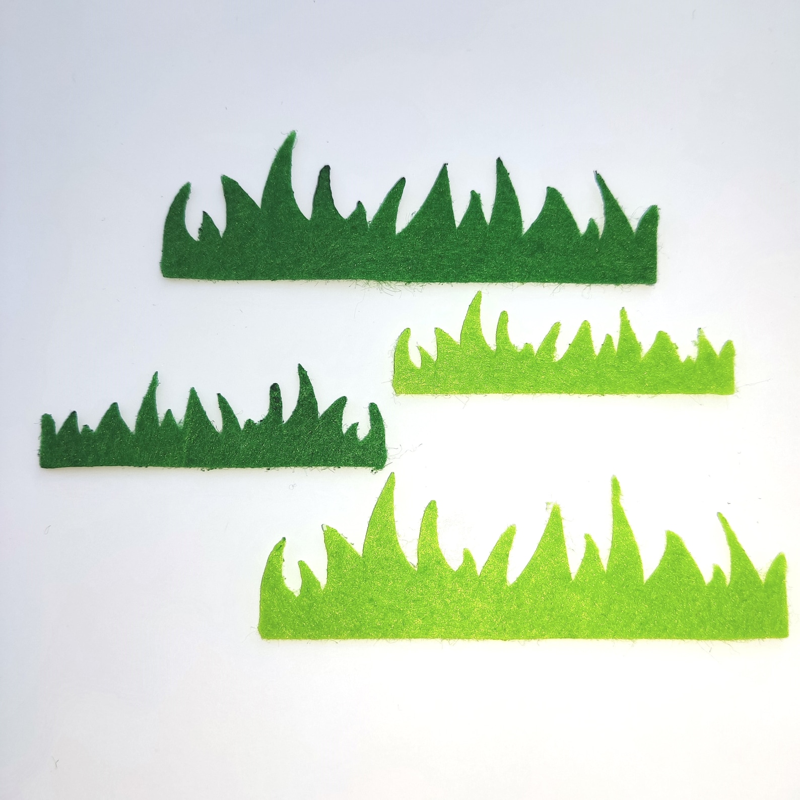 Felt Grass Cutouts Green Felt Grass Craft Grass Die Cut Felt Grass ...