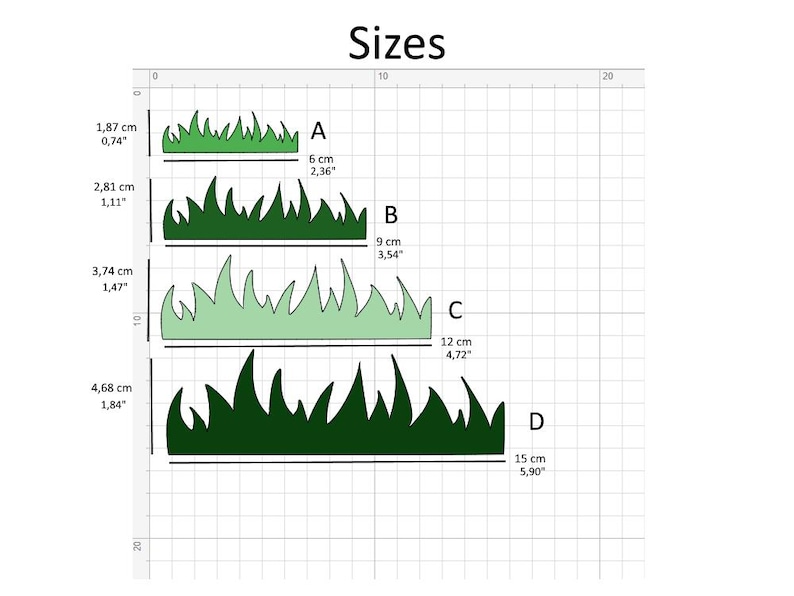 Felt Grass Cutouts Green Felt Grass Craft Grass Die Cut Felt Grass ...
