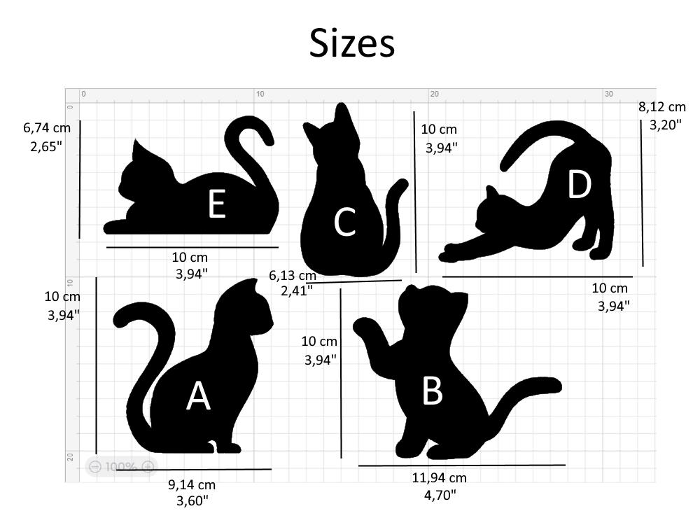 Felt Cats Die-cut, 10 Cm 3,94" Craft Supplies, Cats Sewing Craft ...