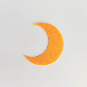 Felt Moon Die Cut Craft Supplies Half Moon for Sewing Craft Projects ...