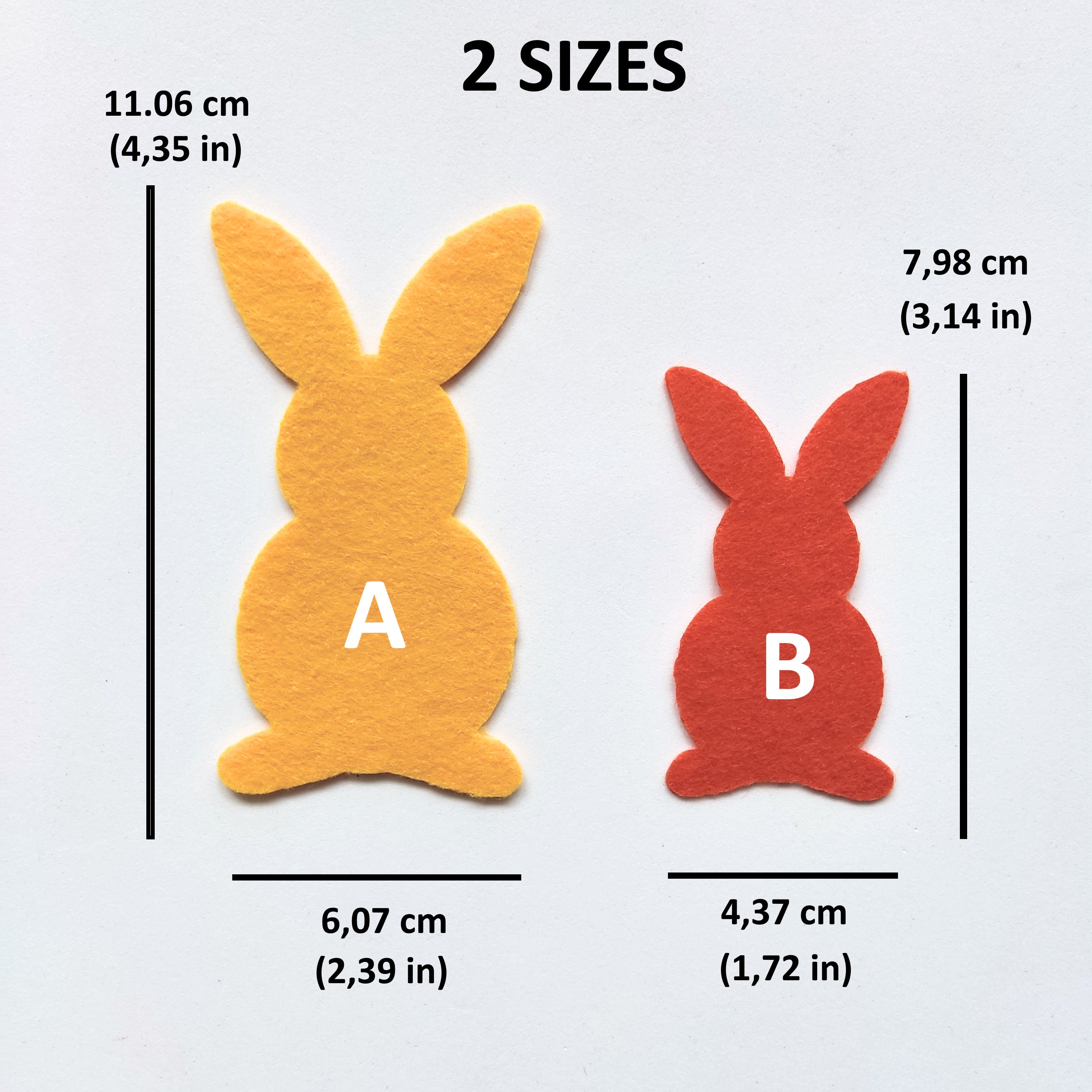 Easter Bunny Cutouts Die Cut Felt Bunny Rabbit Easter Bunny Applique ...