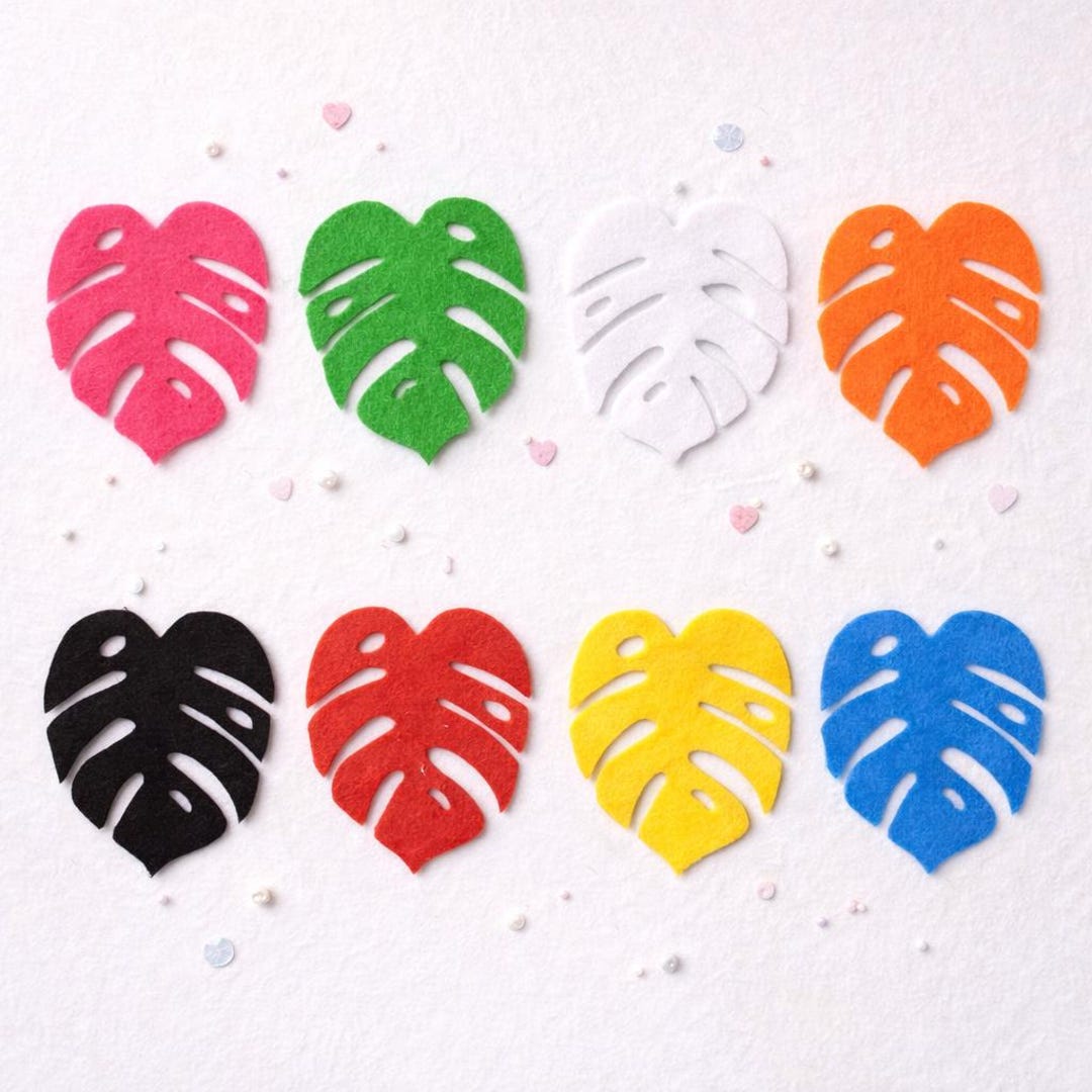 Die Cut Felt Monstera Leaf, Tropical Craft Supplies - Etsy