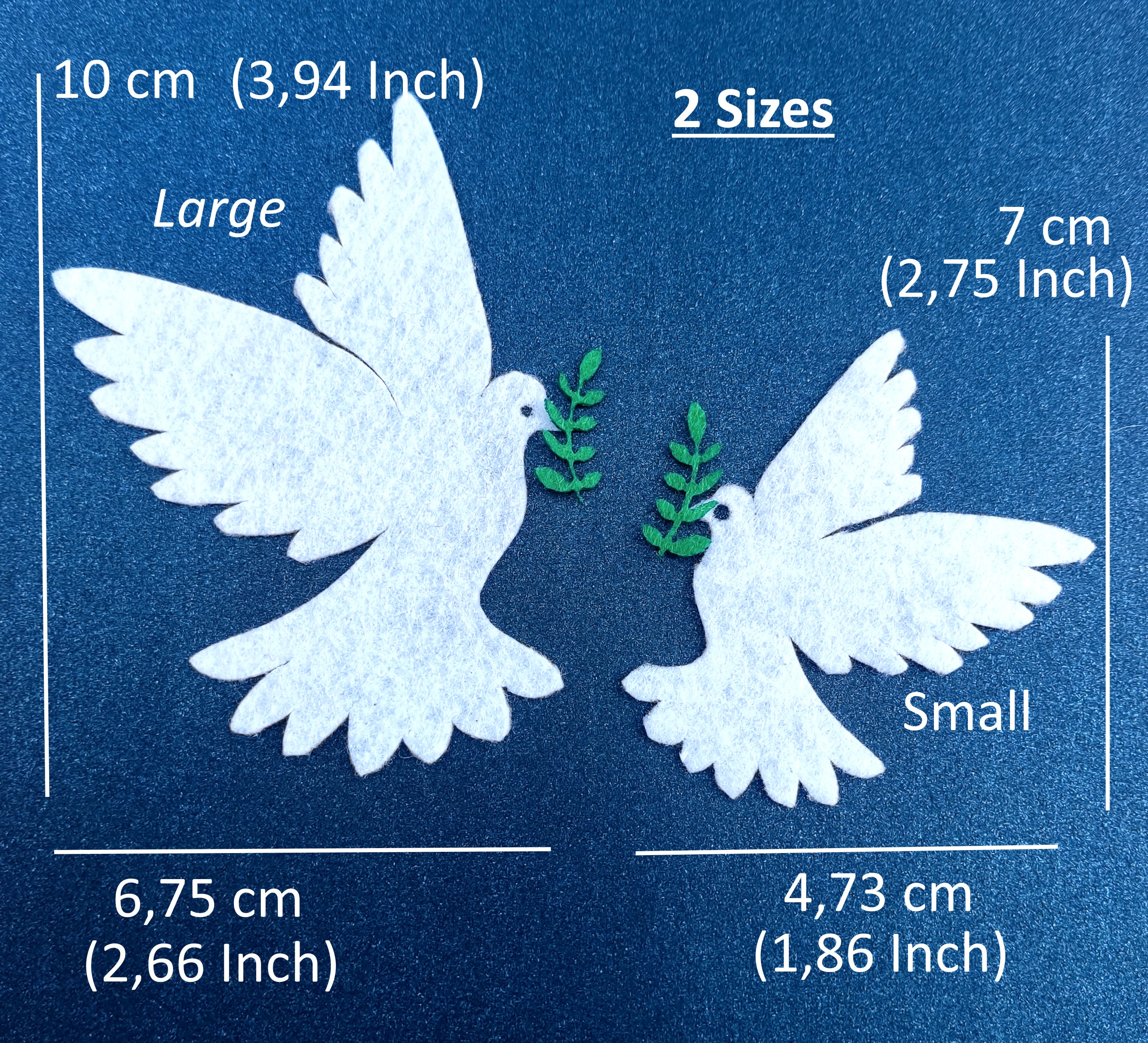 Die Cut Felt Dove With Olive Branch, Craft Projects - Etsy
