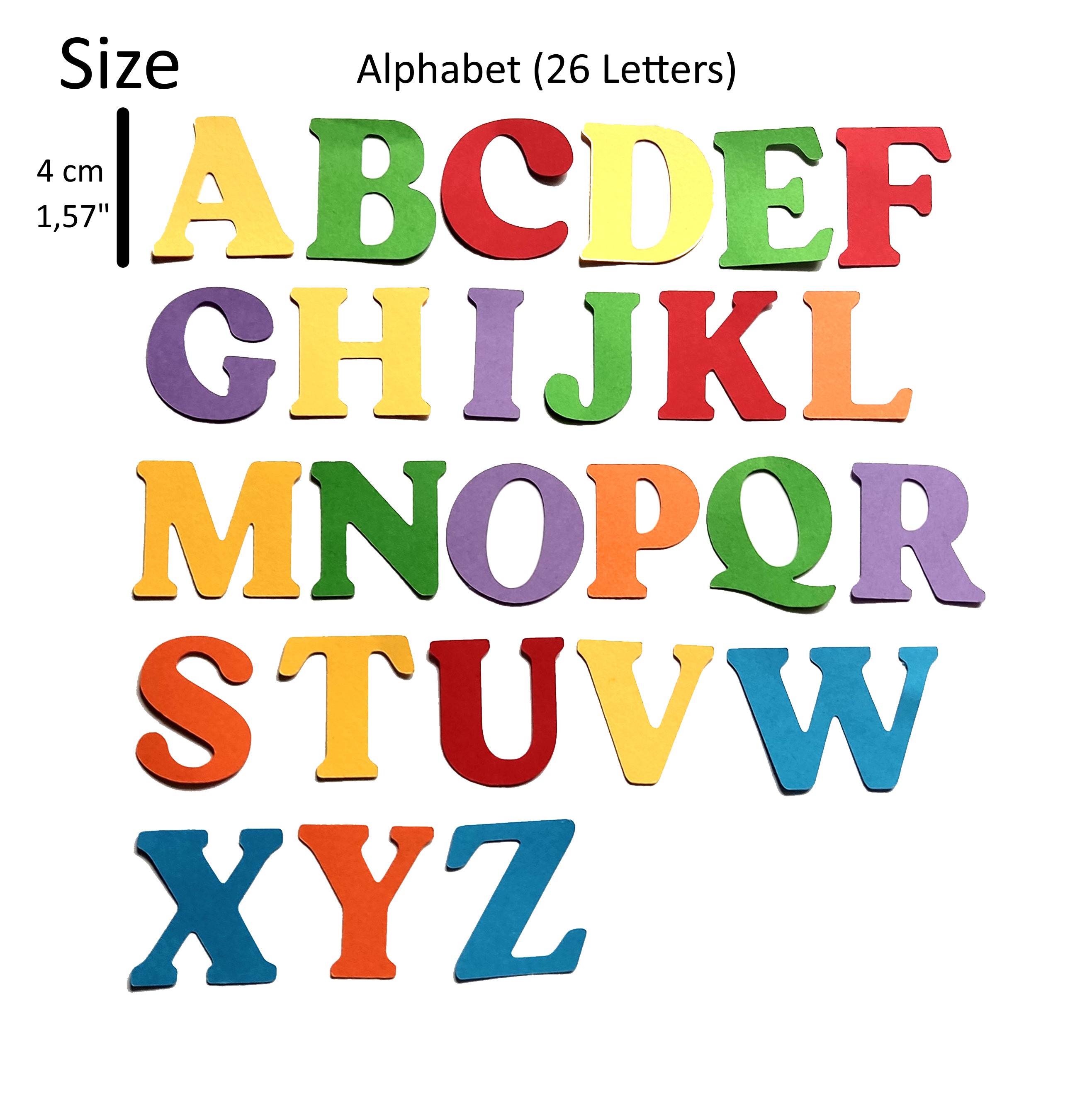4 Cm (1,6") Cardstock Alphabet Cutouts Die Cut Letters Classroom ...