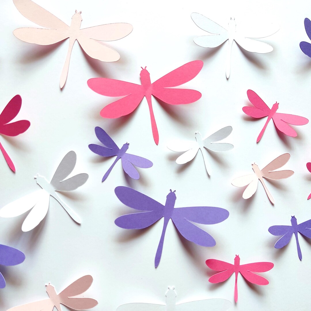 Cardstock Dragonfly Die Cut 3 Sizes Craft Supplies Dragonfly Ornament ...