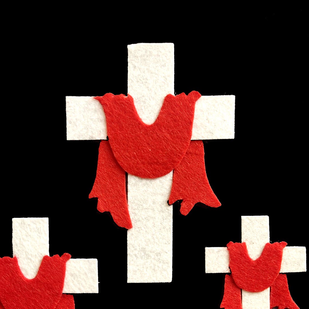 Felt Easter Cross Cutout Jesus Cross Felt Jesus Mantle Crosses Cross ...