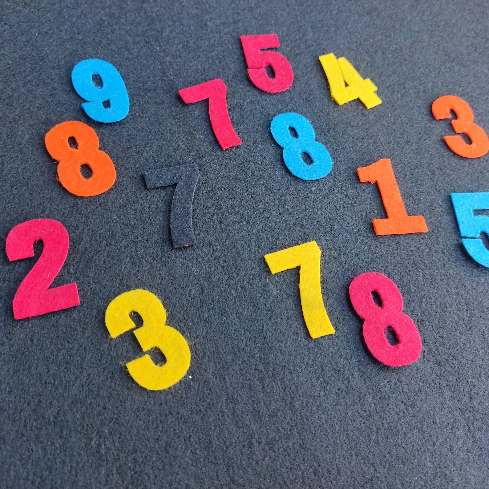 Felt Numbers 2 Cm/0,79" Numbers for Sewing Craft Projects Die Cut Craft ...