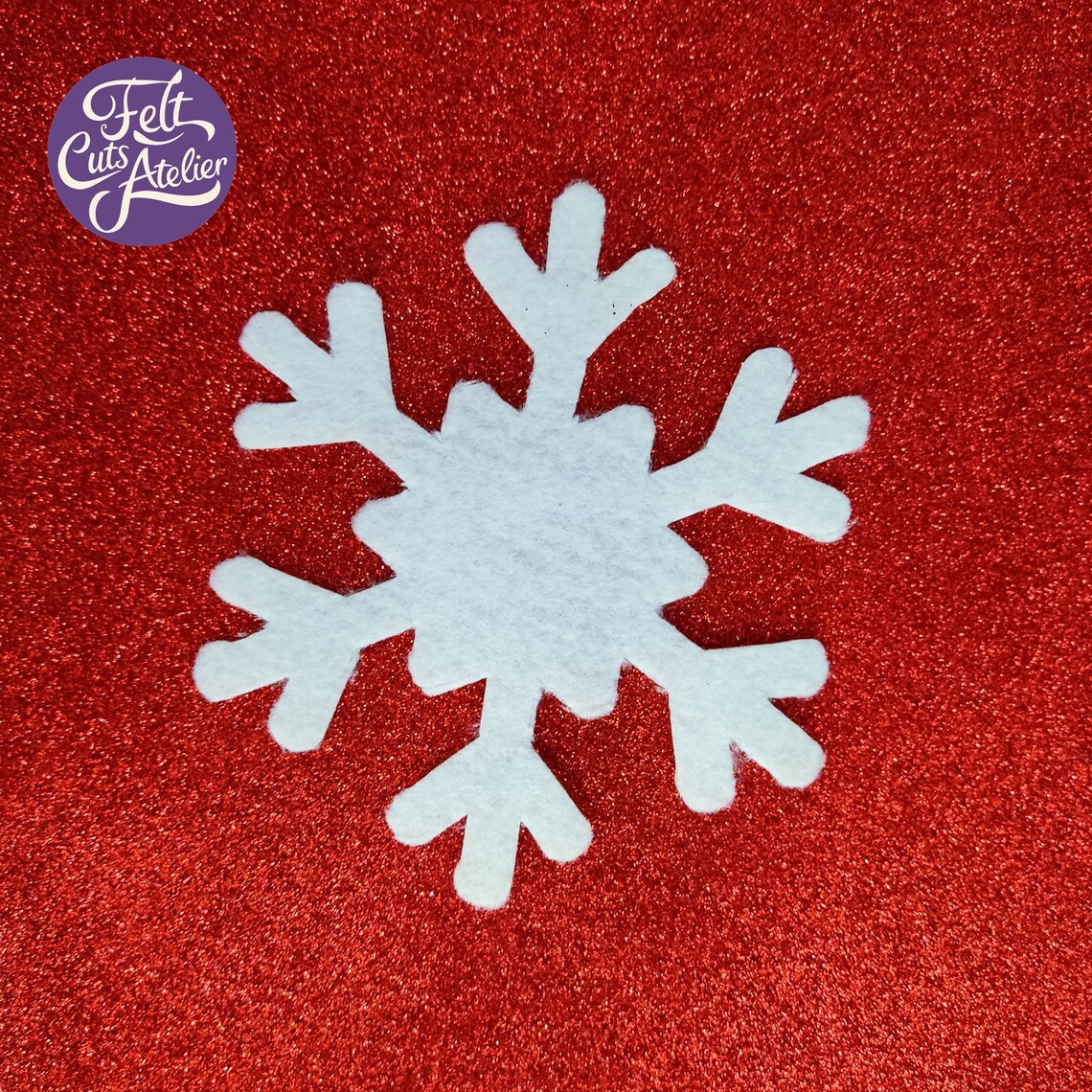 Felt Snowflake Die Cut, Large Size, Felt Craft Supplies, Snowflake for ...