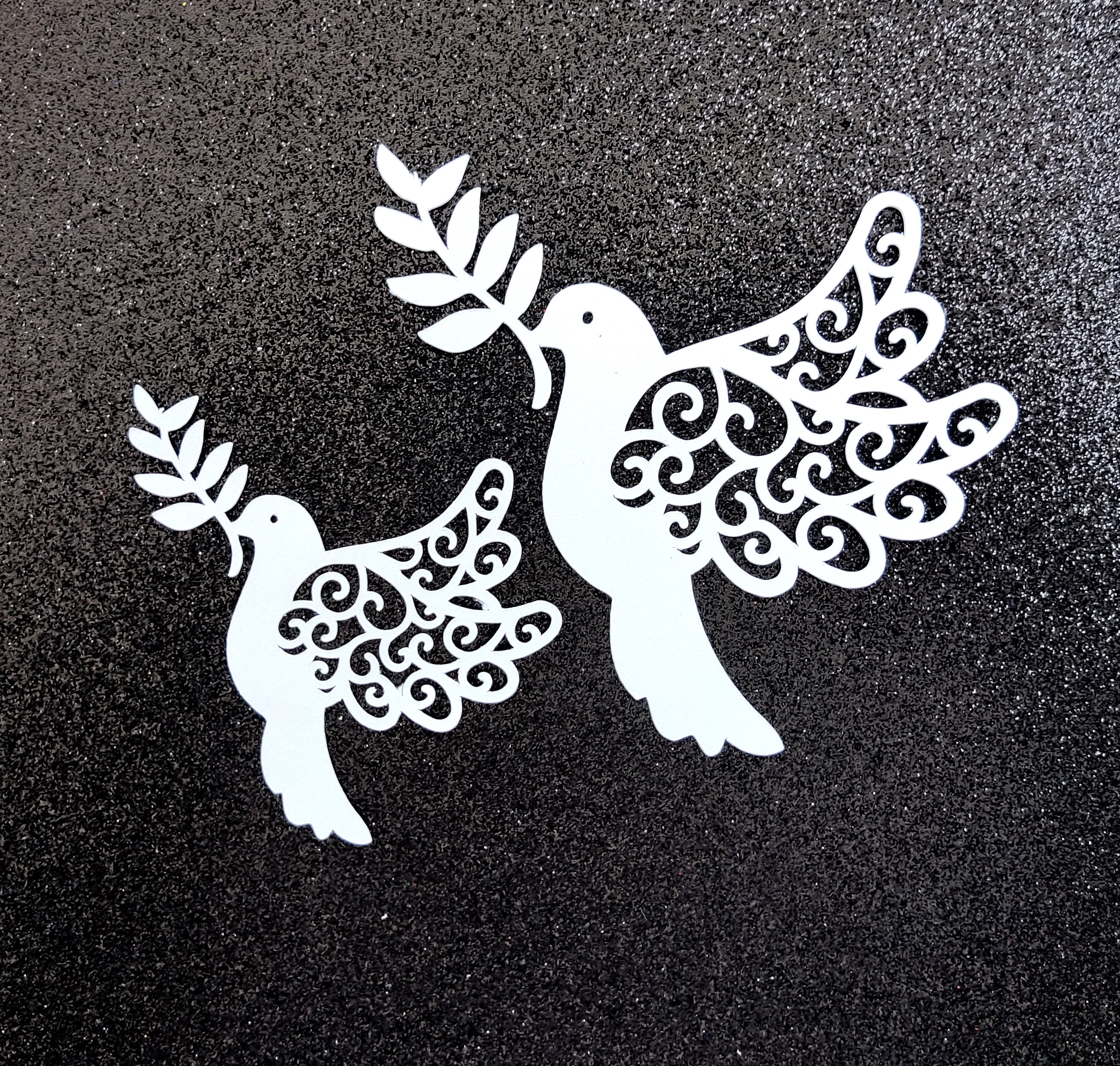 Peace Dove Cardboard Dove Die Cuts Golden Dove Table Decor Party Dove ...