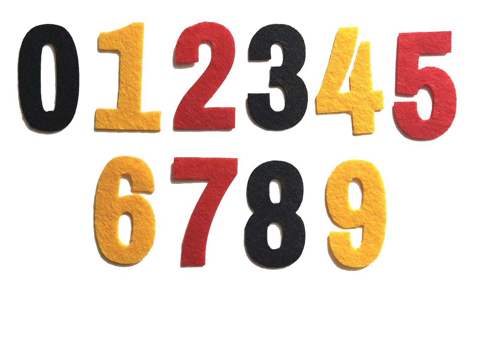 Felt Numbers 14 Cm/5,51" Numbers for Sewing Craft Projects Die Cut ...