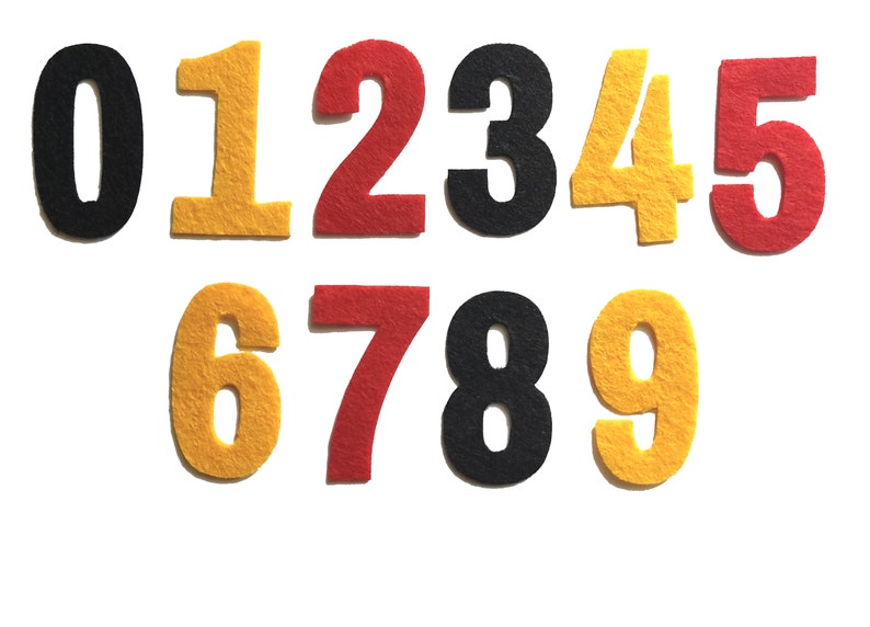 Felt Numbers 14 Cm/5,51" Numbers for Sewing Craft Projects Die Cut ...