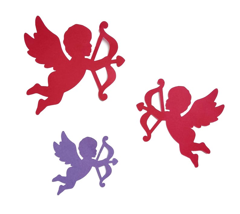Cupid Cutouts Paper Cupid Shapes Valentines Die Cuts Valentines Day ...
