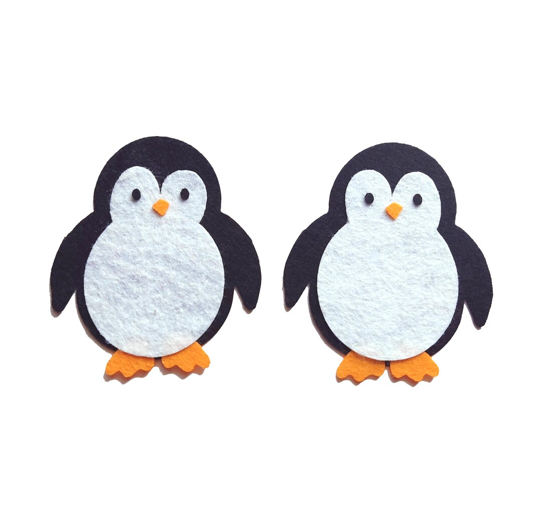 Penguin Die Cuts Penguin Felt Shape Die Cut Sewing Pattern Felt Penguin ...