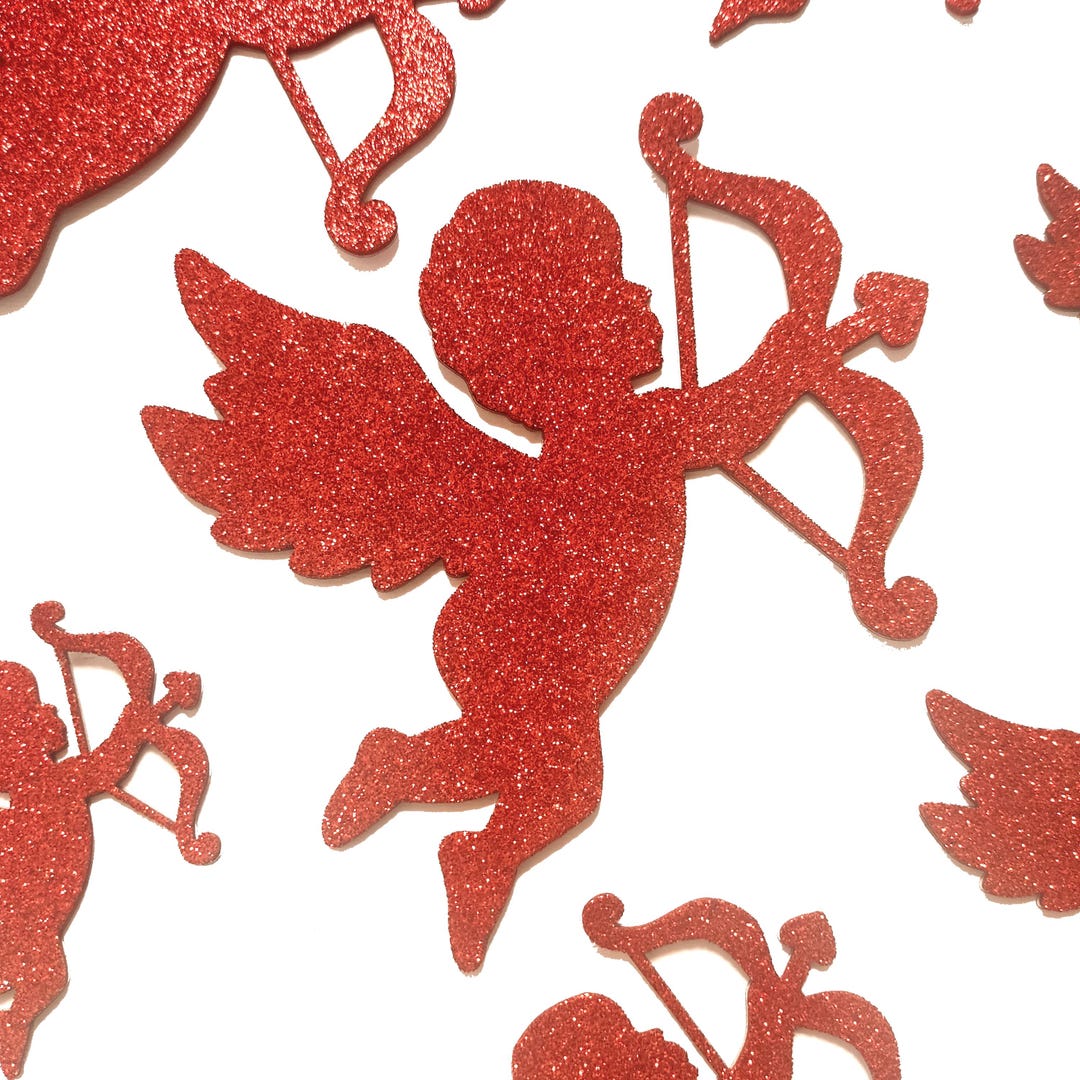 Cupid Cutouts on Glitter Adhesive Paper Cupid Shapes Valentines Die ...