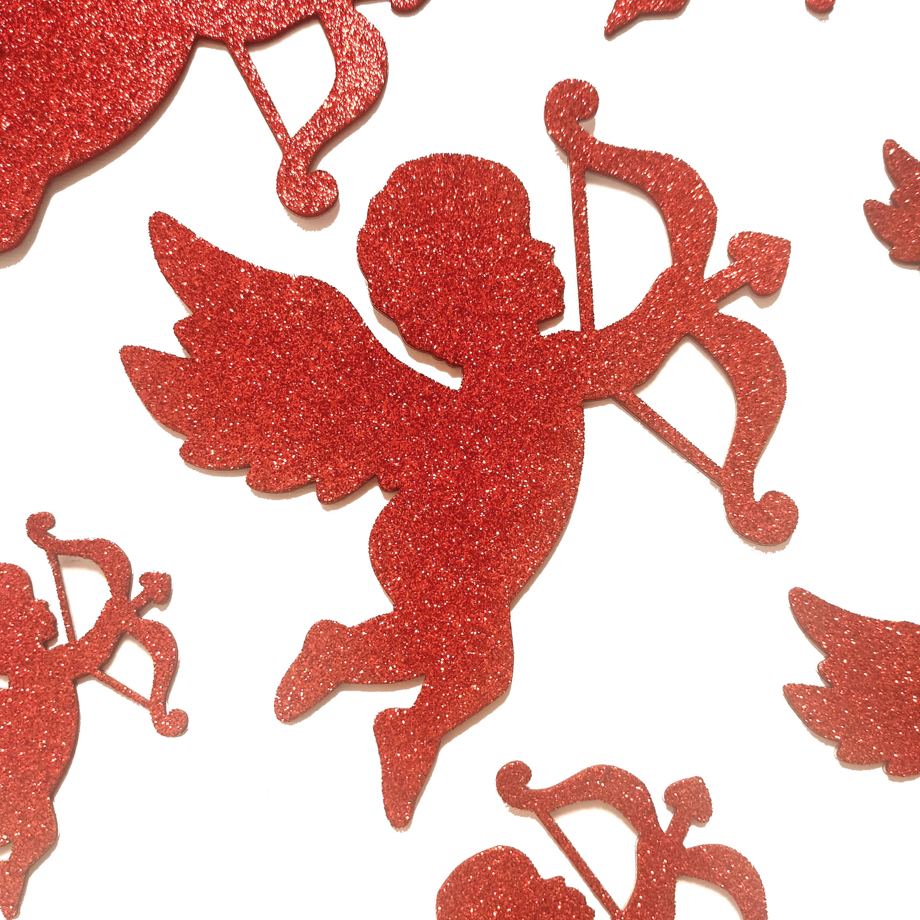 Cupid Cutouts on Glitter Adhesive Paper Cupid Shapes Valentines Die ...