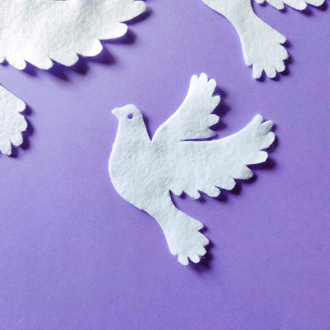 Wool Felt Dove Die Cut Dove Pigeon Sewing Craft Projects Peace Dove ...