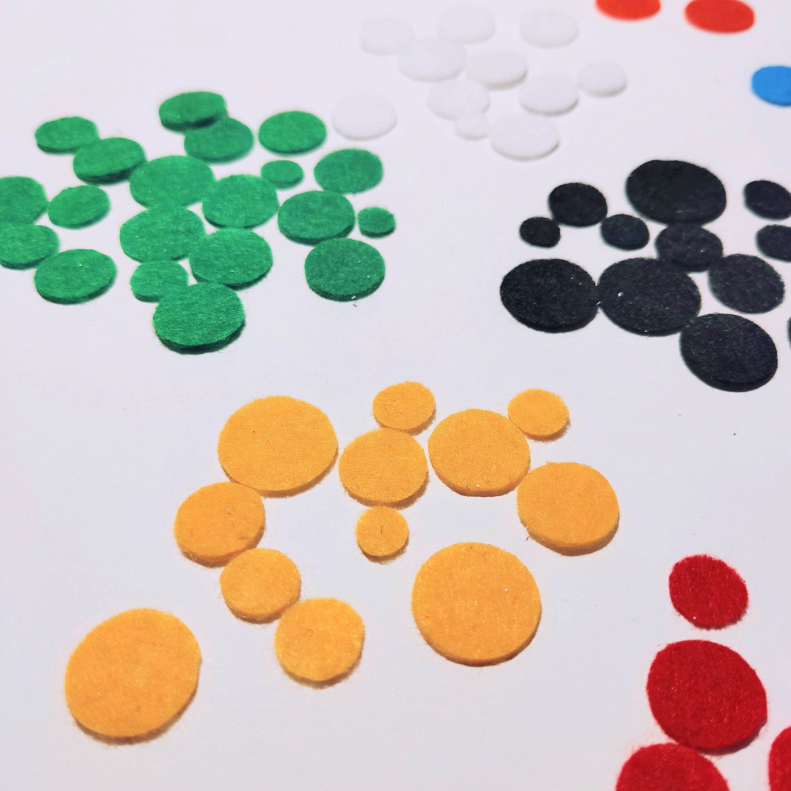 Felt Circles Sizes From 0.8cm to 4.8cm Felt Shapes for Crafts Felt ...